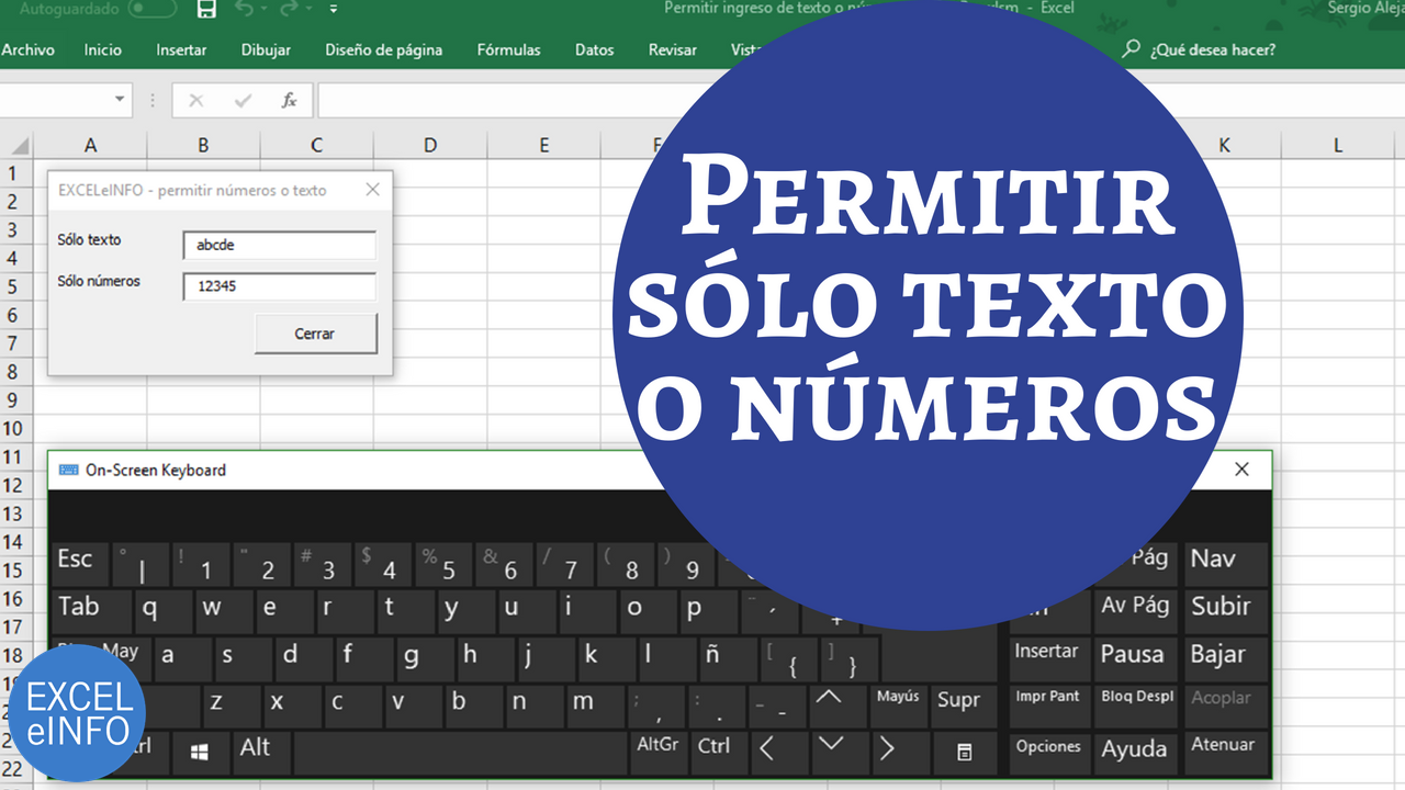Restringir Ingreso De Texto O N meros En TextBox En Excel EXCELeINFO